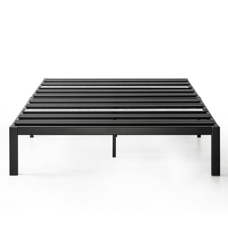 Hampton 14 Heavy Duty Steel Platform Bed Alwyn Home Mattress Size California King